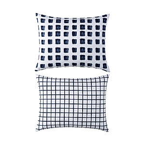 City Scene- King Duvet Cover Set, Reversible Bedding Set with Matching Sham(s), Modern Home Décor (Urban Shibori Blue, King)