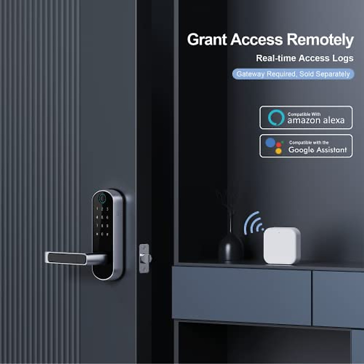Dermum Smart Lock, Keyless Entry Door Lock, Smart Door Lock, Smart Lock for Front Door, Door Lock with Keypad, Fingerprint Door Lock, Biometric Door Lock, Digital Door Lock with Handle