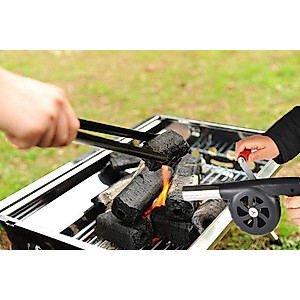 Sunglow Outdoor Cooking BBQ Fan Air Blower，Hand Crank Blowers， Barbecue Fire Bellows for Picnic Camping Stove Accessories