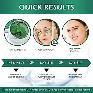 VANELC Eye Mask,Under Eye Patches with Collagen Seaweed,Eye Gel Treatment Masks For Dark Circles , Under Eye Bags Treatment, Natural Eye Masks for Puffy Eyes, Under eye Dark Circles,Anti-Wrinkle