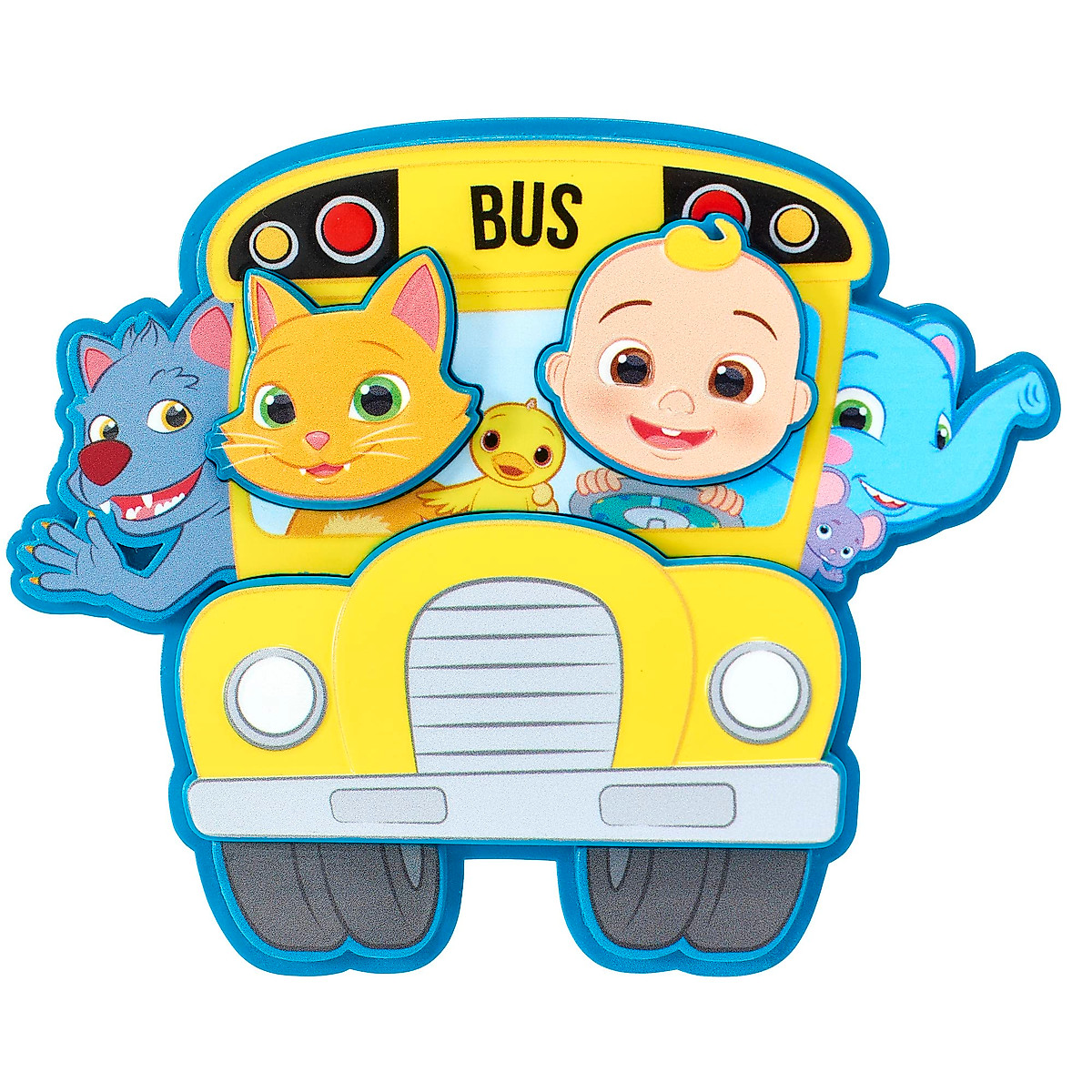 DECOPAC DecoSet CoComelon Ready for Adventure! Cake Topper, 4 Piece Cake Decoration Set With JoJo, Kittens, Wally, and Ello Puzzle Jigsaw (27978)