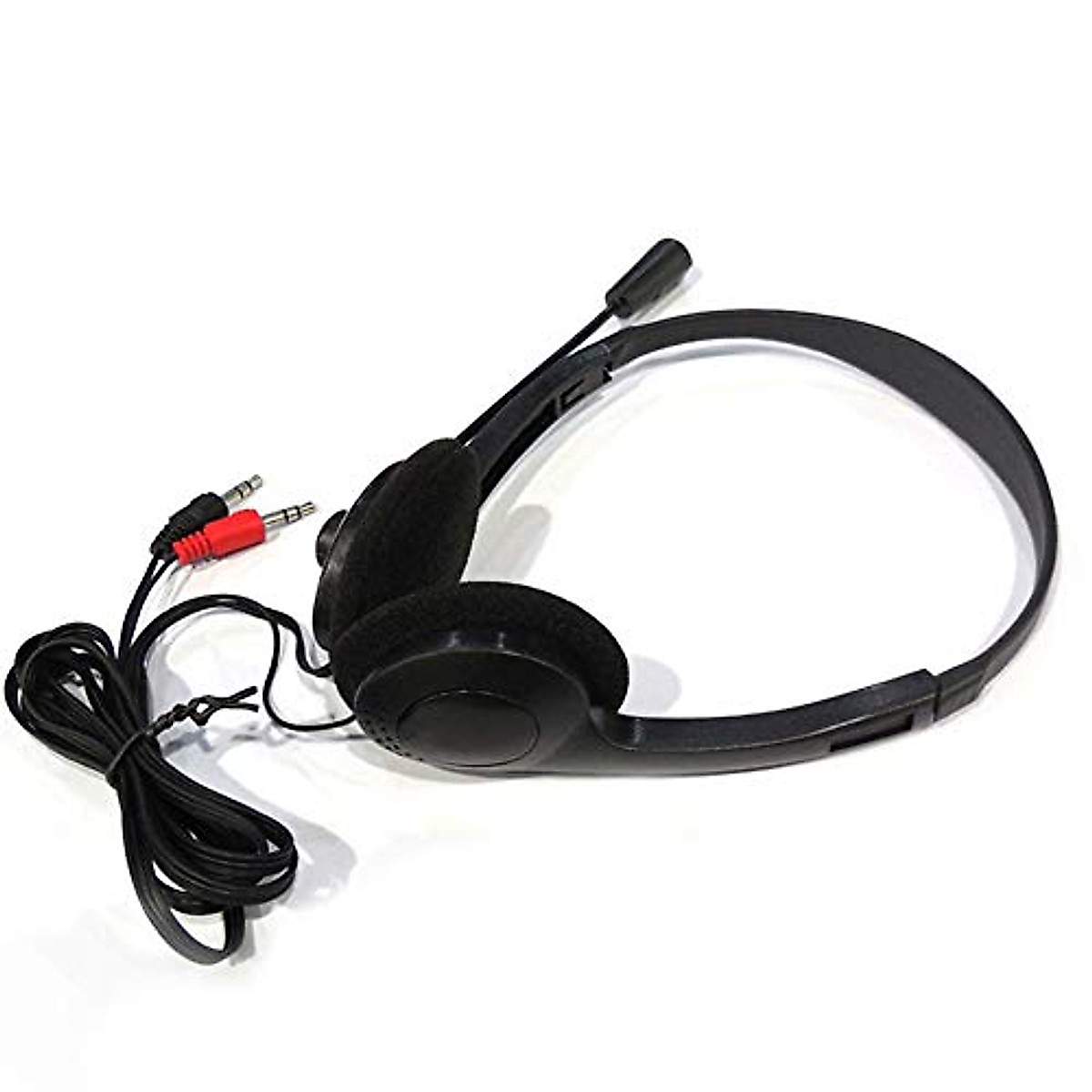 Baost Wired Over Ear Headphones with Microphone Foldable Headsets Wired Stereo Headset for 3.5mm PC Computer Laptop Random