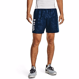 Under Armour Woven Emboss Shorts, Academy Blue (408)/White, X-Large