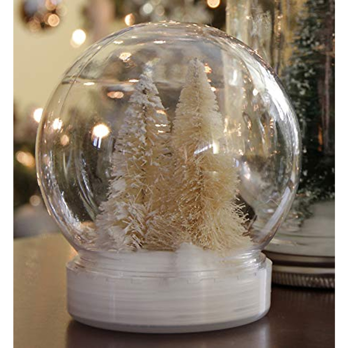 Creative Hobbies 4 Inch (100mm) DIY Snow Globe Water Globe - Clear Plastic with Screw Off Cap | Perfect for DIY Crafts and Customization