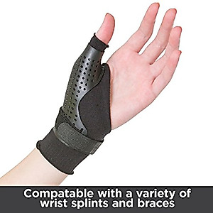 BraceAbility Undersleeve for Plastic Thumb Splint | Soft Protective Hand Sock to Wear Under Thumb & Wrist Braces