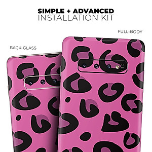 DesignSkinz Pink Vector Cheetah Print Protective Vinyl Decal Wrap Skin Cover Compatible with The Samsung Galaxy S20 (Screen Trim & Back Glass Skin)
