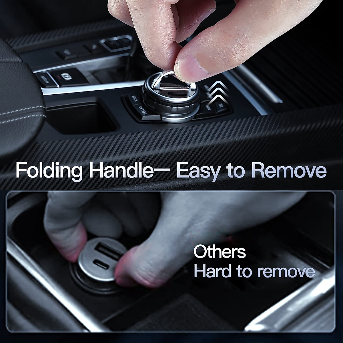 USB C Car Charger, PD 45W & QC 45W Fast Charging Cigarette Lighter USB Charger Adapter [Super Small, Flush Fit, Metal] Compatible with iPhone 14 13 12 Samsung Galaxy S22 21 20 Pixel