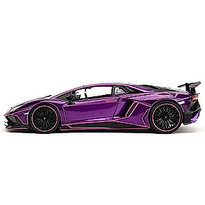 Lambo SV Candy Purple with Pink Graphics Pink Slips Series 1/24 Diecast Model Car by Jada 34656