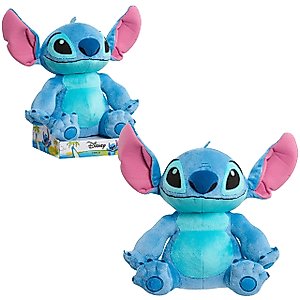 Disney Lilo & Stitch 11-inch Large Stitch Stuffed Animal, Alien, Blue, Soft Plushie