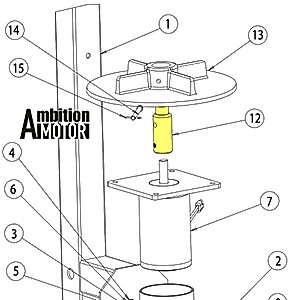 AMBITIONMOTOR Salt Spreader Spinner Hub Replaces Buyers 3007809 for TGSUV1B with Installed Set Screw