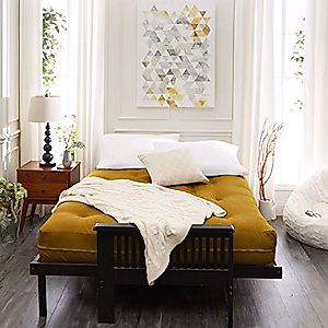 Trupedic Futon Mattress for Floor or Frame - Plush Foldable Sofa Bed for Adults & Kids - Portable Convertible Foam Futon for Dorm Room, Camping, Office - Frame Not Included (5” Thickness, Full Size)