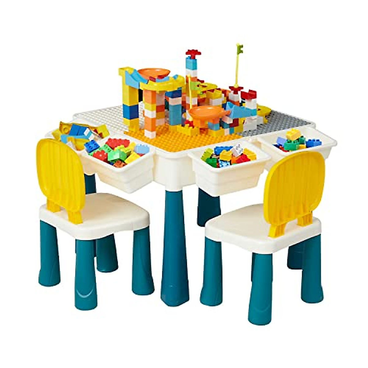 ide·o Toddler Table and Chair Set - Kid Table and Chair Set, Kids Play Table，Playroom Furniture，Kids Table with Storage