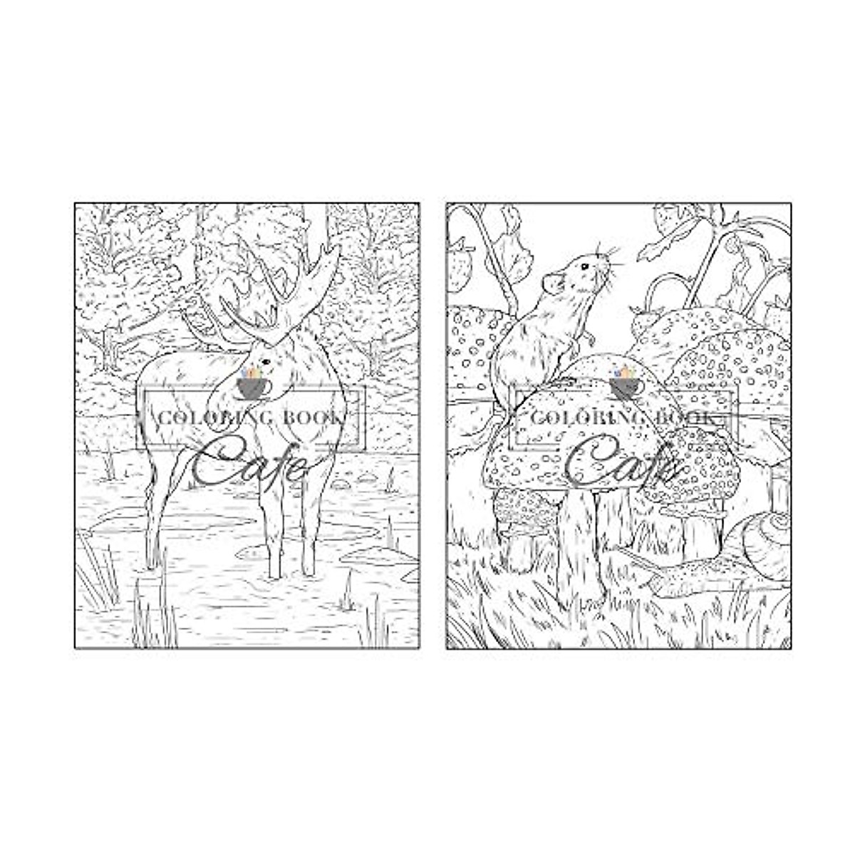 100 Wildlife Scenes: An Adult Coloring Book Featuring 100 Most Beautiful Wildlife Scenes with Animals, Birds and Flowers from Oceans, Jungles, Forests and Savannas