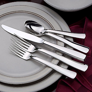Modern America 20 Piece Set service for 4 stainless steel flatware 18/10 silverware Made in USA