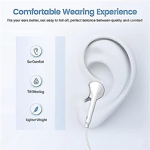 EYIW 2 Packs Apple Earbuds [Apple MFi Certified] Earphones Wired with Microphone for 3.5mm iPhone Headphones (Built-in & Volume Control) Compatible iPhone/iPad/iPod/Computer/MP3/4 (EY-BB1)