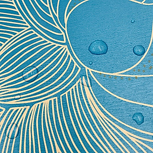 Yifely Large Blue Peony Shelf Liner Self-Adhesive Dresser Drawer Covering PVC Paper Refresh School Study Desk 17.8 Inch by 9.8 Feet