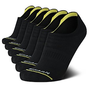 Cole Haan Men's Low Cut Socks - 6 Pack Performance Cushion Comfort No Show Socks - Breathable Athletic Socks for Men (7-12), Size 7-12, Black