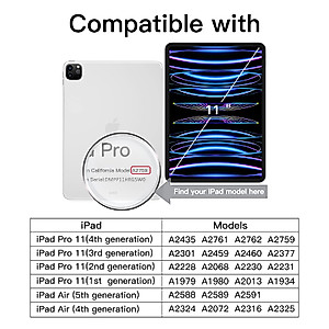 JETech One Touch Install Screen Protector for iPad Pro 11-Inch (2022/2021/2020/2018 Model) and iPad Air 5/4 10.9-Inch, Tempered Glass Film with Auto Alignment Tool Kit, HD Clear