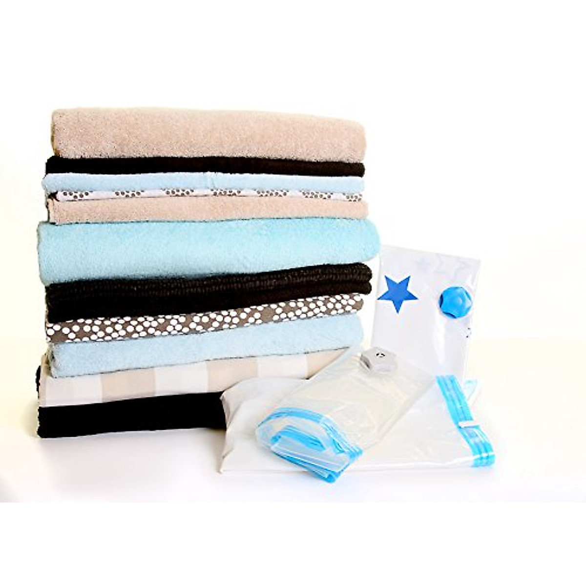 Axii Strong Vacuum Space Saver Storage Bags, Set of 5, 2 Sizes Thicker at .08 mm