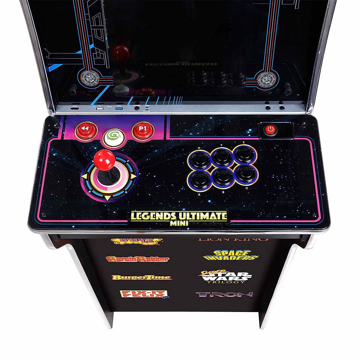 Legends Ultimate Mini, Full Height Arcade Game Machine, Home Arcade, Classic Retro Video Games, 150 Licensed Arcade and Games, Action Fighting Puzzle Sports & More, WiFi, HDMI, Bluetooth