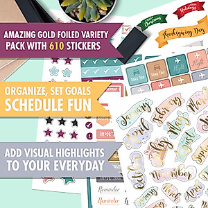 Easy to Use Stencil Set for Dotted Journals - Time Saving Planner Accessories/Supplies Kit Makes Creating Layouts Easy - Incl. Bullet Point Checklists, Daily/Weekly/Monthly Calendars