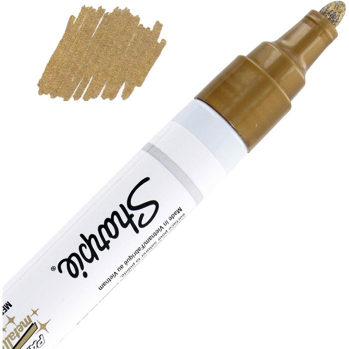 Sharpie Oil-Based Paint Marker, Medium Point, 3-Count (Metallic Gold)