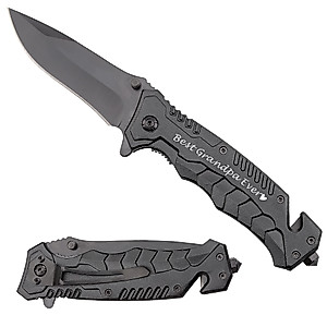 Gtizry Engraved Pocket Knife for Grandpa, Best Grandpa Ever, Gifts for Grandpa from Granddaughter, Grandson, Grandpa Gifts for Birthday, Christmas, Father's Day