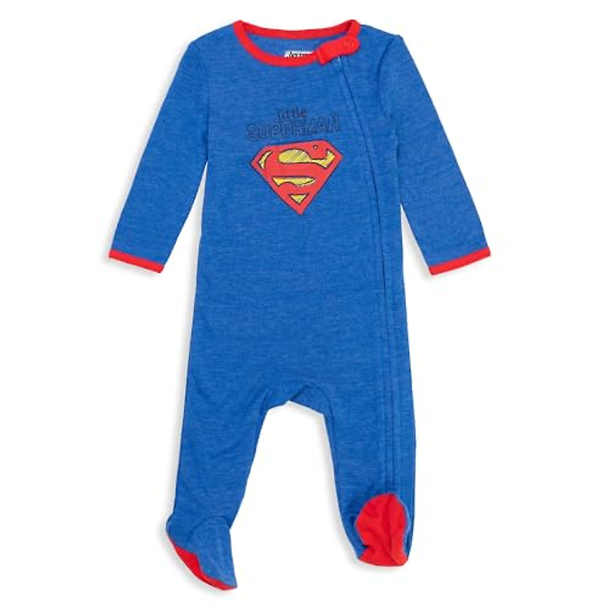 DC Comics Justice League Batman Superman The Flash Newborn Baby Boys 3 Pack Zip Up Sleep N' Plays 6-9 Months