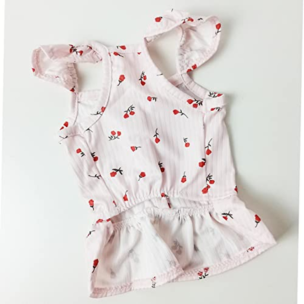 Dog Cat Rose Suspender Dress Floral Dog Skirt Elegent Dog Outfit Cat Dress for Party Wedding Birthday Puppy Apparel Summer Clothes
