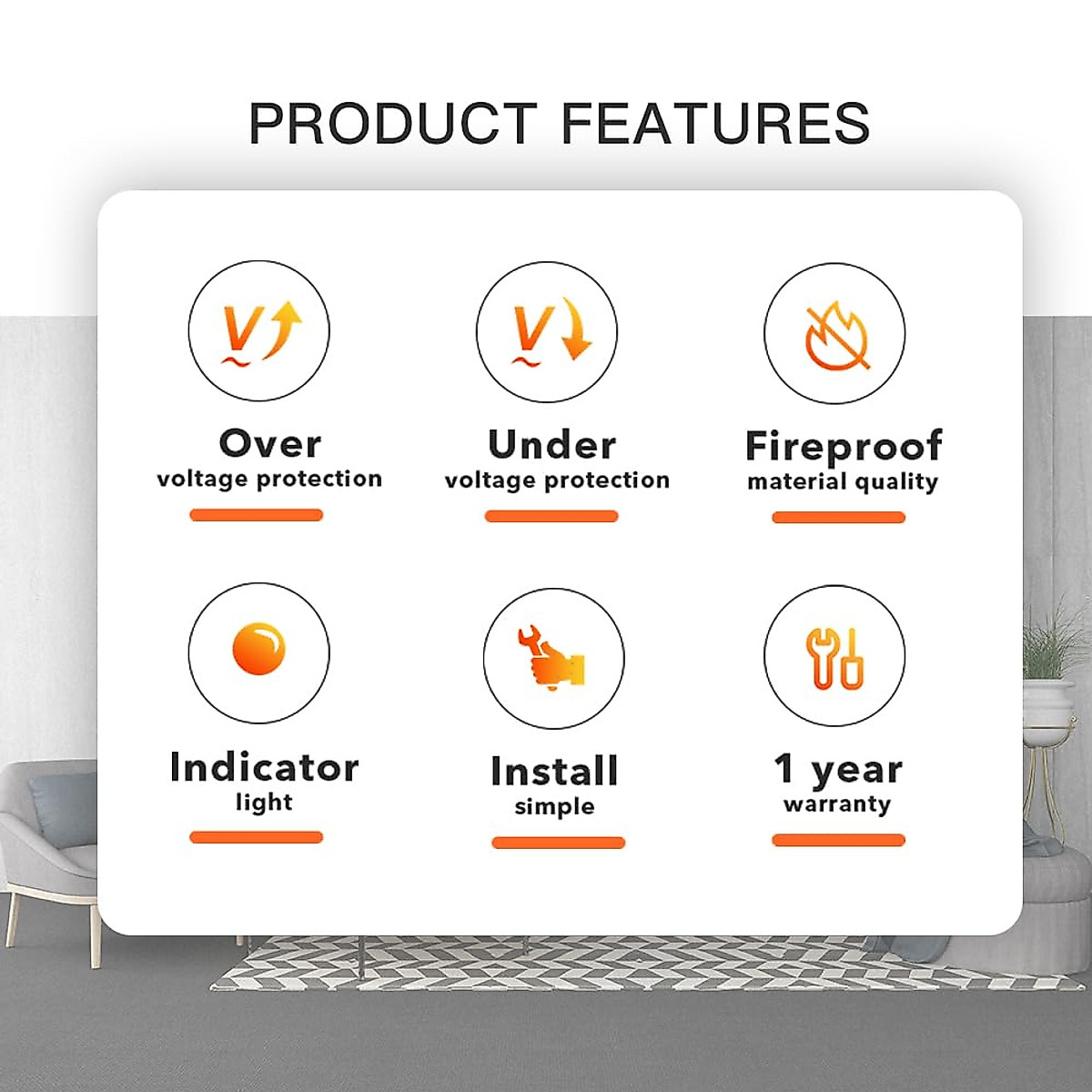 BXST Refrigerator Surge Protector Round Plug Appliance Surge Protector Surge Protector for Home Office 1 Outlet Portable Surge Protector Power Strip 120V 10A(ETL)