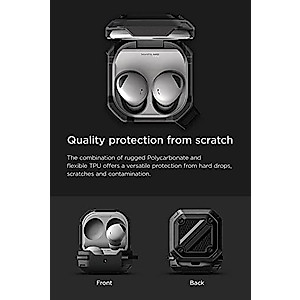 VRS Design Terra Guard Ultimate Buds Case for Galaxy Buds2 Pro (2022), Galaxy Buds 2 Case (2021), Galaxy Buds Pro (2021), Buds Live Case (2020)