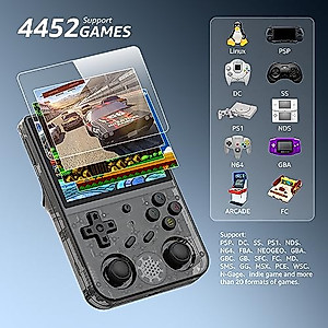 RG353VS Retro Handheld Game Linux System Built- in 4452 Games,RG353VS Emulator Handheld Console RK3566 Supports 5G WiFi 4.2 Bluetooth Online Fighting,Streaming and HDMI RG353VS