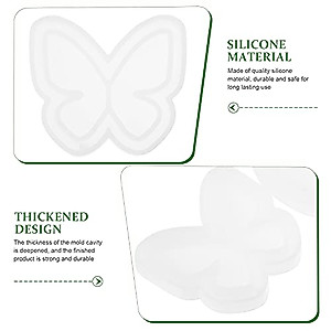 ARTIBETTER 3Pcs/ Set Jewelry Tray Silicone Mold Round Heart Butterfly Shape Trinket Tray Resin Molds Crystal Epoxy Casting Mold for DIY Rings Jewelry Dish