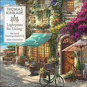 Thomas Kinkade Lightposts for Living 2024 Wall Calendar