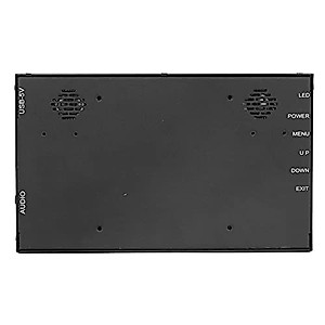 Oumefar Secondary Screen, Computer Display Monitor 7in Easy Operation Auto Shutdown High Definition Stepless Bright Adjustment for Office Monitor