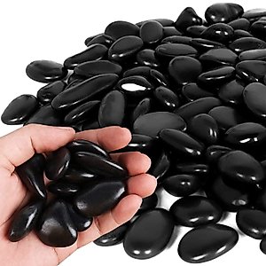 2 LB Aquarium Rocks,River Rocks for Plants Black,0.4" - 0.6" Black Stones for Garden Landscaping,Landscaping Rocks for Fish Tank,Black Pebbles for Plants,Decorative Rocks for Vase, Garden, Aquarium