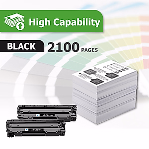 Aztech Compatible Toner Cartridge Replacement for HP 78A CE278A Used for HP P1606dn MFP M1536dnf P1606 1606dn M1536 P1560 P1566 Toner Printer Ink (Black, 2-Pack)