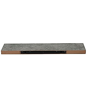 Household Essentials Floating Wall Shelf, Slate Grey