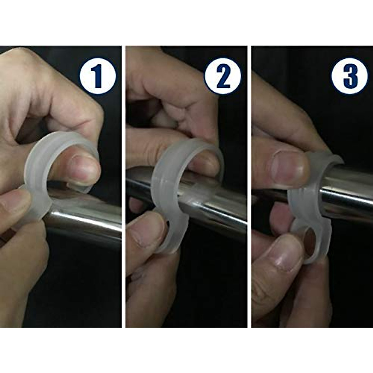 Wind Proof Hanger Hook, Anti Slip Clothes Hangers from Drying Rack, Clear Plastic Hook for 1 inch Diameter Rod, Clothes Drying Rack Organizer 20 PCS