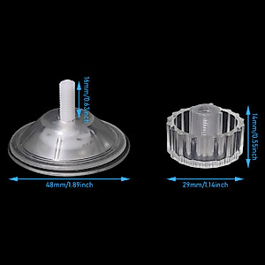 WHYHKJ 6pcs Transparent Strong Screw Nut Pull Suction Cup Long Type Plastic Kitchen Bathroom Window Wall Car Hooks