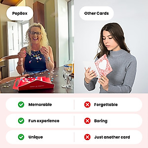 Make It Mine PopBox, The Original Explosion Confetti Pop Up Anniversary Greeting Card With Two 3D Popup Image Cubes - Classic Exploding Anniversary Popup Card