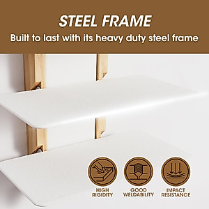 J JACKCUBE DESIGN Sunglasses Storage Organizer Wall Mounted 6 Eyeglasses Display Holder Shelf Rack, Eyewear Hanging Rack with Metal Hooks (White)- MK1030B