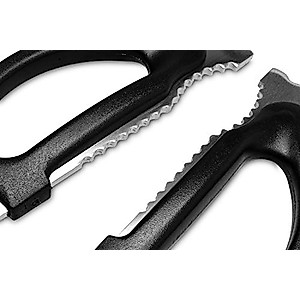 Seki Japan Multifunctional Kitchen Scissors, Stainless Steel Blade Soft Grip Shears for Left-handed