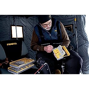 Plano Edge Micro Fly Storage Box, Gray and Yellow, Waterproof and Rust-Resistant Customizable Fishing Tackle Organization