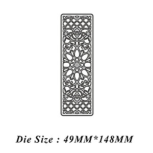 Mvchifay Cutting Dies Metal Stencils Scrapbooking Tool DIY Craft Carbon Steel Embossing Template for Paper Card Making (Flower frame-14.8x5cm)