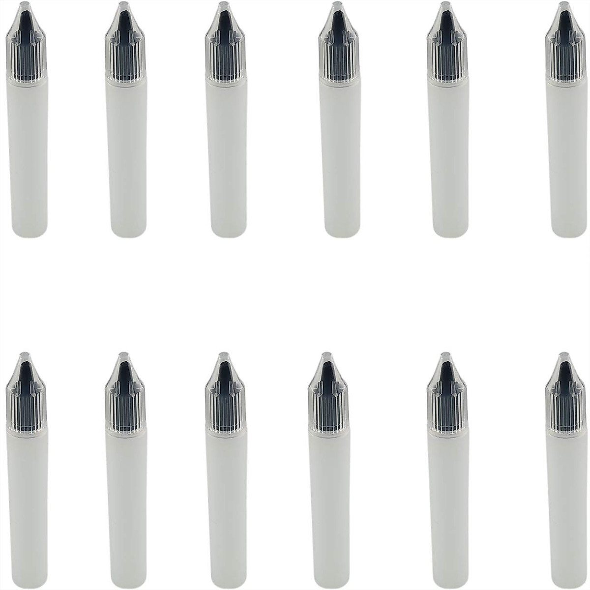 CSNSD Unicorn Bottle 12PCS 15ml Empty Clear Plastic Pen Style Squeezable Thin Tip Bottles Unicorn Dropper UBSTTD-15ML-12