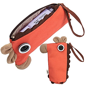 Mr. Pen- Standing Pencil Case, Animal Pencil Pouch, Red Donkey, Kids Pencil Case for Kids, Stand Up Pencil Case, Cute Pencil Pouch for Girls and Boys, Pen Case, Pen Pouch, School Pencil Case Pouch
