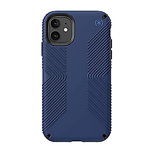 Speck iPhone 11 Case - Drop Protection, Shock-Absorbent - Heavy Duty Slim Design with Added Grip & Soft Touch Coating - Coastal Blue, Black, Storm Blue Presido2