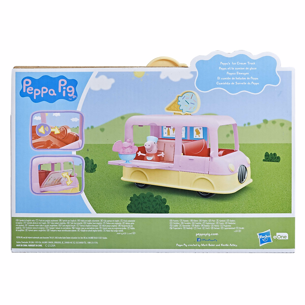Peppa Pig Peppa’s Adventures Peppa’s Ice Cream Truck Vehicle Preschool Toy, Speech and Sounds, Peppa Figure and Accessory, Ages 3 and Up