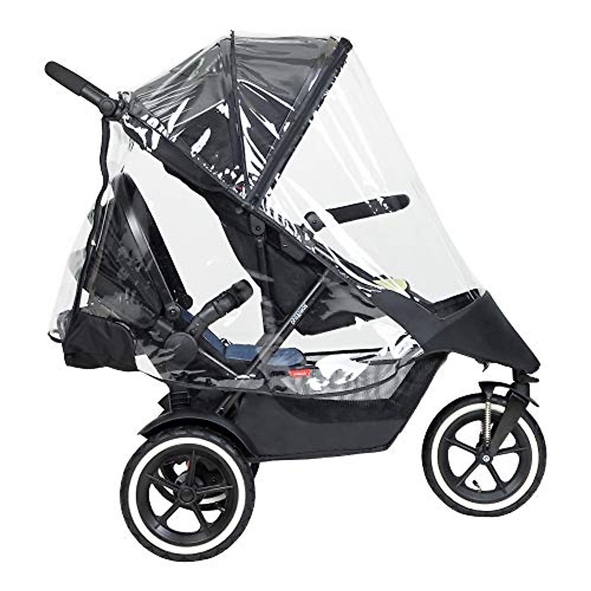 phil&teds Rain & Wind Cover for Inline Stroller, Three Wheel